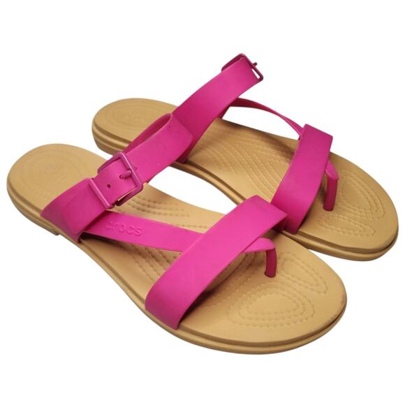 CROCS | Shoes | Crocs Womens Tulum Toe Post Sandals Size Pink Iconic ...